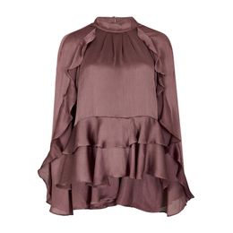 Apricot Ruffle Crinkle Satin Top ' ' Damen Gr&ouml;&szlig;e XXL pink