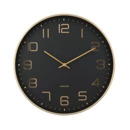 Karlsson Wanduhr Elegance Glow schwarz Durchmesser 40 cm