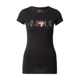 Guess T-Shirt 'AMOUR' Damen Gr&ouml;&szlig;e S gold / hellrot / schwarz / silber