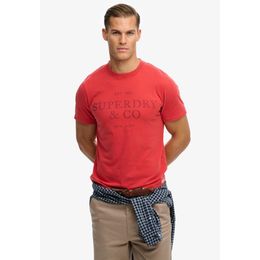 Superdry & Co T-Shirt Herren Gr&ouml;&szlig;e XXL anthrazit / rot