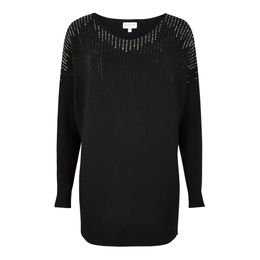 Apricot Rhinestone Embellished Batwing Jumper ' ' Damen Gr&ouml;&szlig;e S schwarz