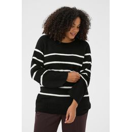 Kaffe CURVE Pullover 'KCerina' Damen Gr&ouml;&szlig;e L schwarz / wei&szlig;