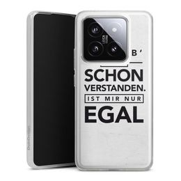 DeinDesign Xiaomi 14T Pro Handy Silikon H&uuml;lle Case transparent Handyh&uuml;lle Spruch Sayings Statement Silikon Case