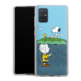 DeinDesign Galaxy A71 Handy Silikon H&uuml;lle Case transparent Handyh&uuml;lle Peanuts Children Snoopy Silikon Case
