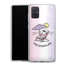 DeinDesign Galaxy A71 Handy Silikon H&uuml;lle Case transparent Handyh&uuml;lle Snoopy Official Licensed Product Peanuts Silikon Case