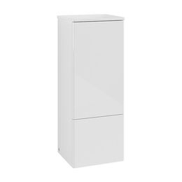 Villeroy & Boch Villeroy und Boch Antao Mittelschrank L44000GF mit Beleuchtung, 1 T&uuml;r, 414 x 1039 x 356 mm, Front ohne Struktur, Glossy White Lacquer / Glossy White Lacquer