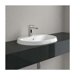 Villeroy & Boch Villeroy und Boch Architectura Einbauwaschbecken 5A666001 60x45cm, oval, mit Hahnloch, mit &Uuml;berlauf, wei&szlig;