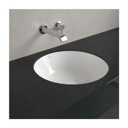 Villeroy & Boch Villeroy und Boch Architectura Unterbauwaschbecken 5A754501 400 x 400 x 175 mm, Weiß Alpin, mit Überlauf, Außenseite nicht glasiert