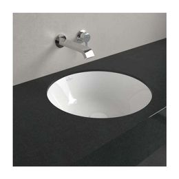 Villeroy & Boch Villeroy und Boch Architectura Unterbauwaschbecken 5A754501 400 x 400 x 175 mm, Wei&szlig; Alpin, mit &Uuml;berlauf, Au&szlig;enseite nicht glasiert