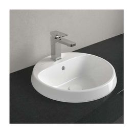 Villeroy & Boch Villeroy und Boch Architectura Einbauwaschbecken 5A654501 d= 45cm, rund, mit Hahnloch, mit &Uuml;berlauf, wei&szlig;