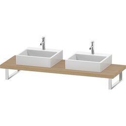 Duravit DuraStyle Konsole DS103C03030 f&uuml;r Aufsatzbecken, 2 Ausschnitte, St&auml;rke 4.5 cm, Eiche natur