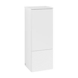 Villeroy & Boch Villeroy und Boch Antao Mittelschrank L43100MT mit Beleuchtung, 1 T&uuml;r, 414 x 1039 x 356 mm, Front mit Struktur, White Matt Lacquer / White Matt Lacquer