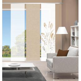 Schiebegardine Vision S "AYENE 3er SET" Gr. 1, beige (sand), B:60cm H:260cm, Polyester, Gardinen, Schiebevorhang Digidruck 3er Set AYENE