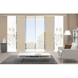 Schiebegardine Vision S "AYENE 6er SET" Gr. 1, beige (sand), B:60cm H:260cm, Polyester, Gardinen, Schiebevorhang Digidruck 6er Set AYENE