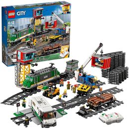 Konstruktionsspielsteine Lego "Güterzug (60198), Lego City", bunt, Spielbausteine, Kinder, Kunststoff