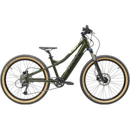 S'COOL S’COOL E-Bike "S'COOL e-troX race 24-9S Alivio - Olive/Beige", 32cm, 24 Zoll (60,96cm)olive, beige, schwarz, Elektrofahrräder