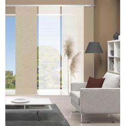 Schiebegardine Vision S "IRLOS 3er SET" Gr. 1, beige (sand), B:60cm H:260cm, Polyester, Gardinen, Schiebevorhang Digidruck 3er Set IRLOS