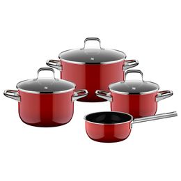 Topf-Set WMF "Fusiontec Essential Pro", rot, Töpfe