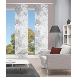 Schiebegardine Vision S "RAGUL 2er SET" Gr. 1, grau, B:60cm H:260cm, Polyester, Gardinen, Schiebevorhang Digidruck 2er Set RAGUL