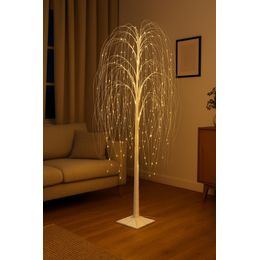I.GE.A. Künstlicher Weihnachtsbaum "LED Baum Lichterbaum", H: 180cm bisweiß, Weihnachtsbäume