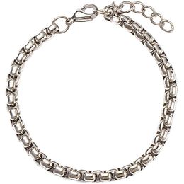 Edelstahlarmband Firetti "Schmuck Geschenk Erbskette", silber (silberfarben), Armb&auml;nder, Damen, 21cm, Edelstahl, Edelstahlarmband, Made in Germany