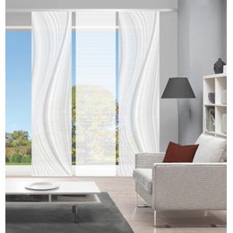 Schiebegardine Vision S "LAURINA 3er SET" Gr. 1, grau, B:60cm H:260cm, Polyester, Gardinen, Schiebevorhang Digidruck 3er Set LAURINA