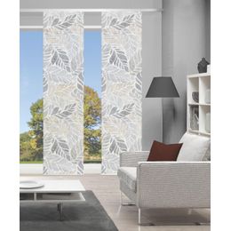 Schiebegardine Vision S "LISIO 2er SET" Gr. 1, grau, B:60cm H:260cm, Polyester, Gardinen, Schiebevorhang Digidruck 2er Set LISIO