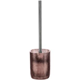 WC-Garnitur Kleine Wolke "Qubo", rot (rouge), B:9,5cm H:38,5cm L:9,5cm, Glas, Reinigungsb&uuml;rsten