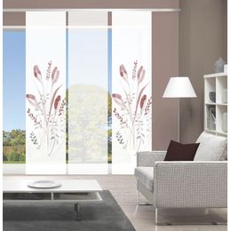 Schiebegardine Vision S "AYENE 3er SET" Gr. 1, rot, B:60cm H:260cm, Polyester, Gardinen, Schiebevorhang Digidruck 3er Set AYENE