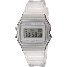 Chronograph, transparent, CASIO TIMELESS COLLECTION, Armbanduhren, Chronograph, Quarzuhr, Armbanduhr,Herren,Damen,Jugendliche, Digitaluhr,Resinarmband