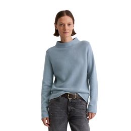 Marc O'Polo MARC O'POLO Damen Stehkragenpullover "aus Organic Cotton"slate blau, Gr. XS, unifarben, Obermaterial: 100% Baumwolle, Pullover