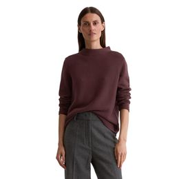 Marc O'Polo MARC O'POLO Damen Stehkragenpullover "aus Organic Cotton"schwarz cherry, Gr. S, unifarben, Obermaterial: 100% Baumwolle, Pullover