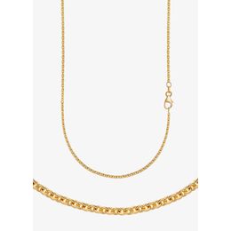Collierkettchen Firetti "Schmuck Geschenk Gold 333 oder 585 Halskette Ankerkette rund" Gr. 55, gold (gelbgoldfarben), Halsketten, Damen, 55, Gelbgold 585, B: 1,9mm, Made in Germany, B:1,9mm