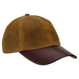 ROMNEYS Wachscap mit Lederschirm beige