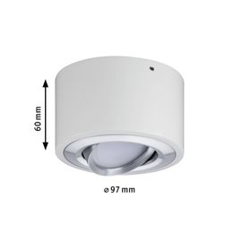 Paulmann LED-Deckenleuchte Argun, weiß, Ø 10 cm, Metall
