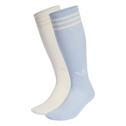 adidas originals Knee High Socks female Blue, White size 43-45