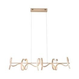 Leuchten Direkt CURLS Pendelleuchte LED Messing, 4-flammig