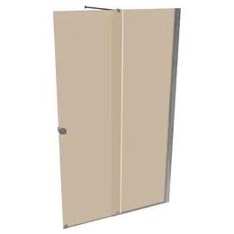H&uuml;ppe H&Uuml;PPE Xtensa pure Walk-In Gleitt&uuml;r 1-teilig, mit festem Segment, Breite:120cm, Anschlag rechts, Querb&uuml;gel, XT0203069378, Duschkabine: Profilfarbe silber hochglanz Glas ESG Bronze mit ANTI-PLAQUE