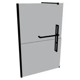 H&uuml;ppe H&Uuml;PPE Duplo pure Walk-In Viereck Seitenwand 1-teilig, Breite:130cm, linksseitige Befestigung, DT0003123368, Duschkabine: Profilfarbe Black Edition Glas ESG Grau mit ANTI-PLAQUE