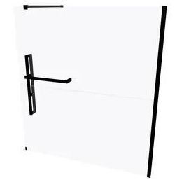 H&uuml;ppe H&Uuml;PPE Duplo pure Walk-In Viereck Seitenwand 1-teilig, Breite:180cm, rechtsseitige Befestigung, DT0016123322, Duschkabine: Profilfarbe Black Edition Glas ESG klar mit ANTI-PLAQUE