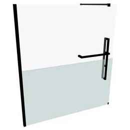 H&uuml;ppe H&Uuml;PPE Duplo pure Walk-In Viereck Seitenwand 1-teilig, Breite:180cm, linksseitige Befestigung, DT0006123317, Duschkabine: Profilfarbe Black Edition Glas ESG Combidekor Sand Plus