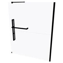 H&uuml;ppe H&Uuml;PPE Duplo pure Walk-In Viereck Seitenwand 1-teilig, Breite:160cm, rechtsseitige Befestigung, DT0015123322, Duschkabine: Profilfarbe Black Edition Glas ESG klar mit ANTI-PLAQUE