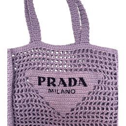 Prada Crossbody Bags - Prada Raffia - Purple - Gr. unisize - in Lila - f&uuml;r Damen