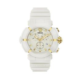 Versace Uhren - Quarz Chronograph Uhr Versace Real Active Chrono - Gr. unisize - in Wei&szlig; - f&uuml;r Damen