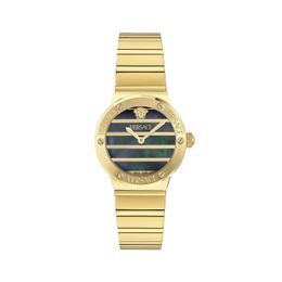 Versace Uhr - Quarz-Analoguhr Greca Logo Pearl - Gr. unisize - in Gold - f&uuml;r Damen