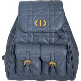 Christian Dior Businesstaschen & Reisegep&auml;ck - Dior Medium Caro Backpack Denim blue Macrocannage - Gr. unisize - in Blau - f&uuml;r Damen