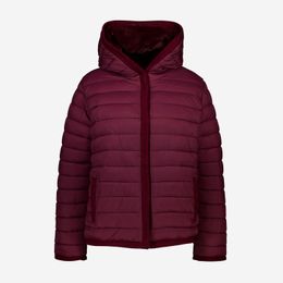 Rebecca Minkoff Burgunderrote wendbare Pufferjacke