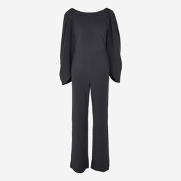 Halston Schwarzer ärmelloser Jumpsuit