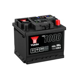 Yuasa YBX1000 - SMF 12V 40Ah 360A Starterbatterie für VW SUZUKI SEAT AUDI TOYOTA PORSCHE NISSAN OPEL RENAULT VAUXHALL MAZDA FORD VAG 28800-YZZAV 19191