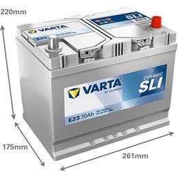 Varta Starterbatterie DYNAMIC SLI 12 V, 70 Ah, 630 A 12V 70Ah 630A für MITSUBISHI VW SUZUKI FIAT / LANCIA TOYOTA MERCEDES-BENZ VOLVO BYD NISSAN HYUNDA